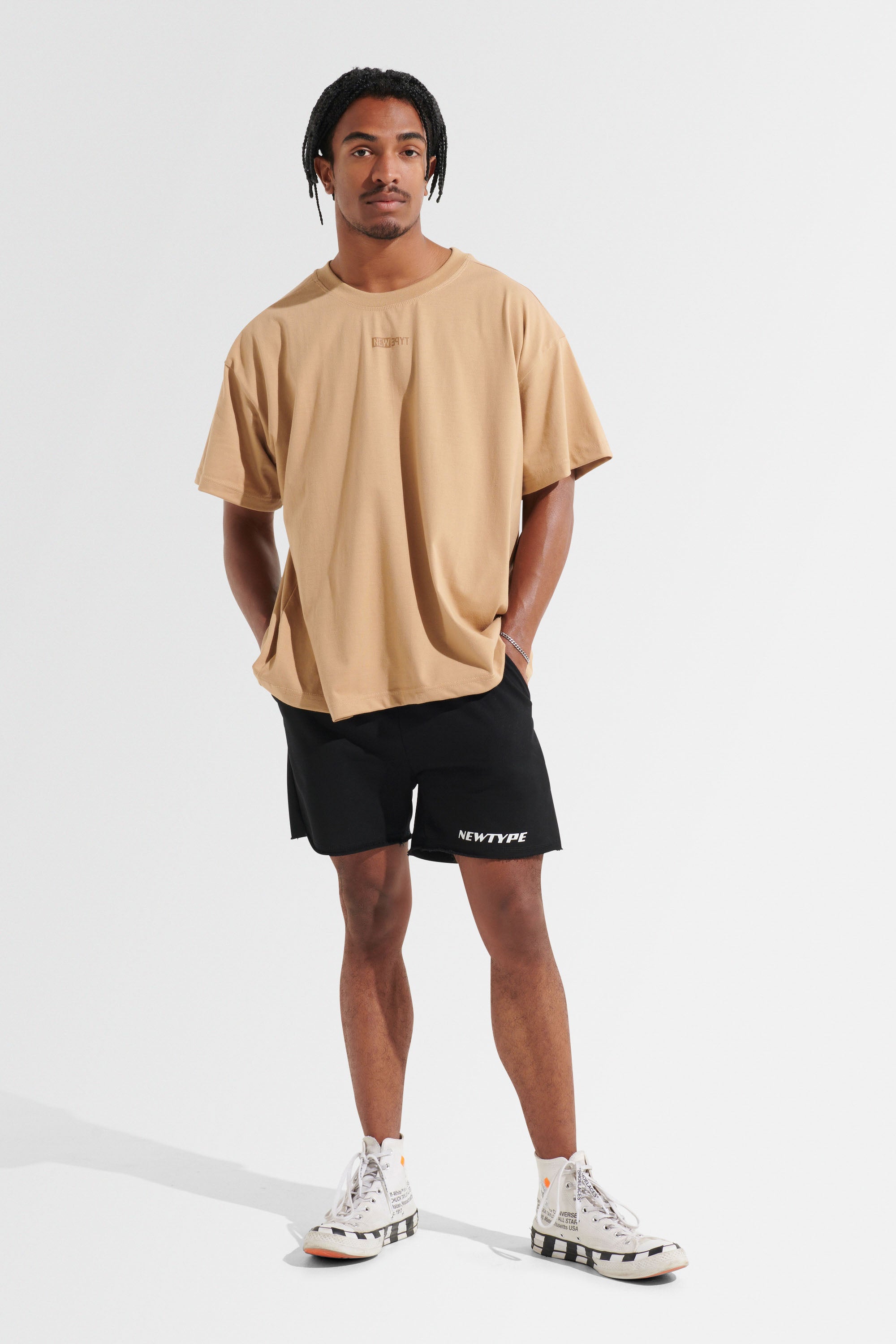 Statement Oversized Tee - Beige – Newtype Official